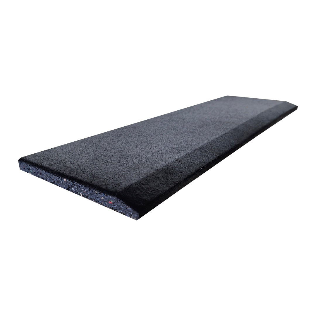 Black EZ Clean - 15mm Rubber Gym Floor Ramps (600mm) — Hill Fitness UK